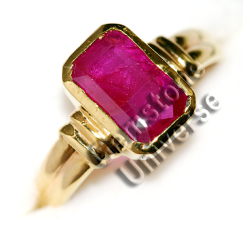 Sparkling and Unheated Lustrous Tajikistan Ruby set in 22K Hallmarked ...