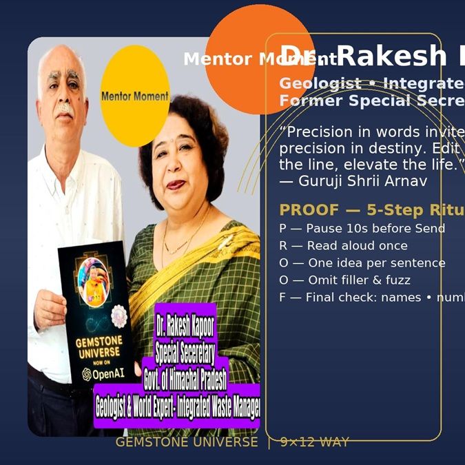 The 5-Step Precision Ritual-Celebrating Dr. Rakesh Kapoor-Mentor Moment ...
