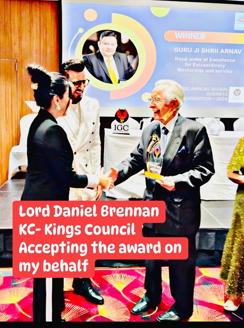 The Lord of Lord’s honours his Servant- Order of Royal Excellence Award ...